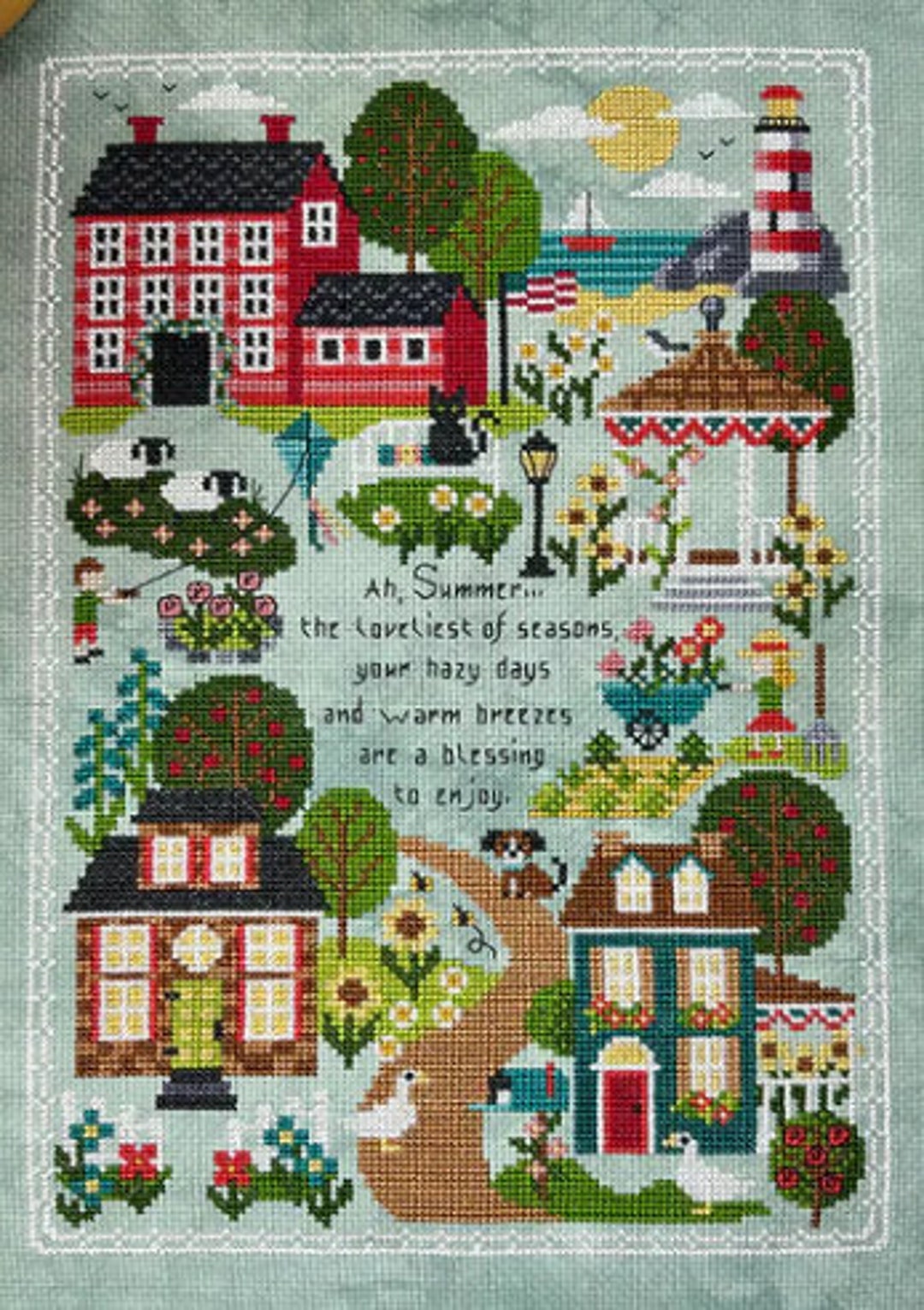 SUMMER TRADITIONS SAMPLER * Tiny Modernist * Cross Stitch Pattern-3 - Etsy