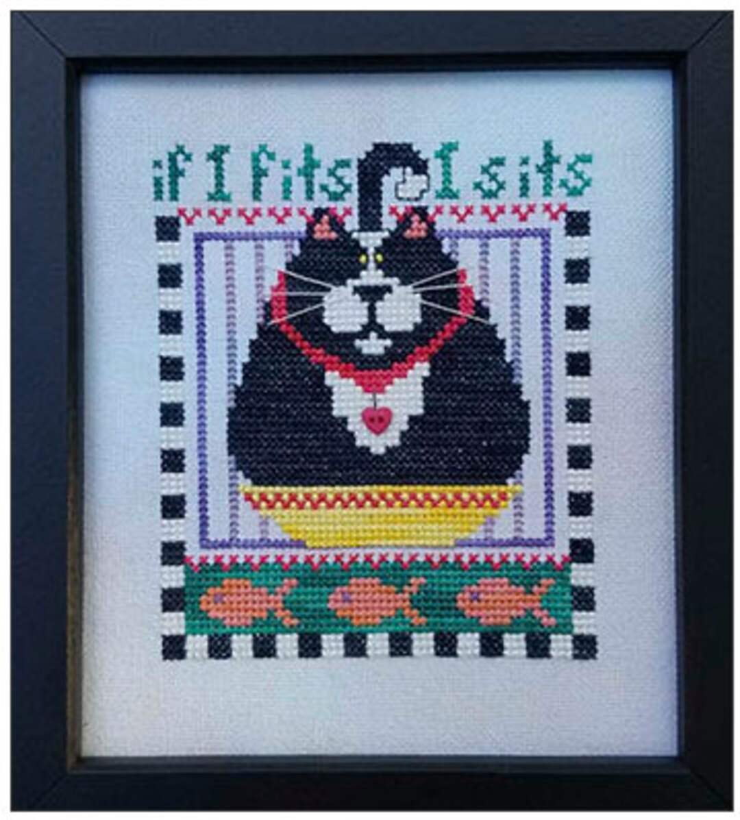 If I Fits, I Sits * Val's Stuff * Cross Stitch Pattern-2 - Etsy