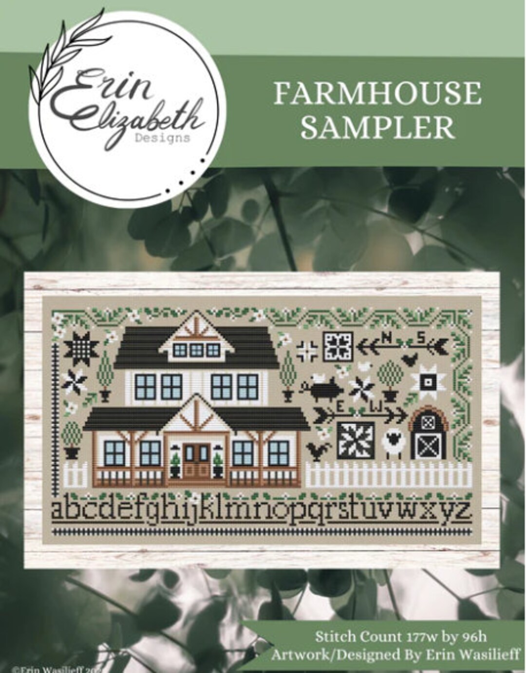 FARMHOUSE SAMPLER * Erin Elizabeth * Cross Stitch-3 - Etsy