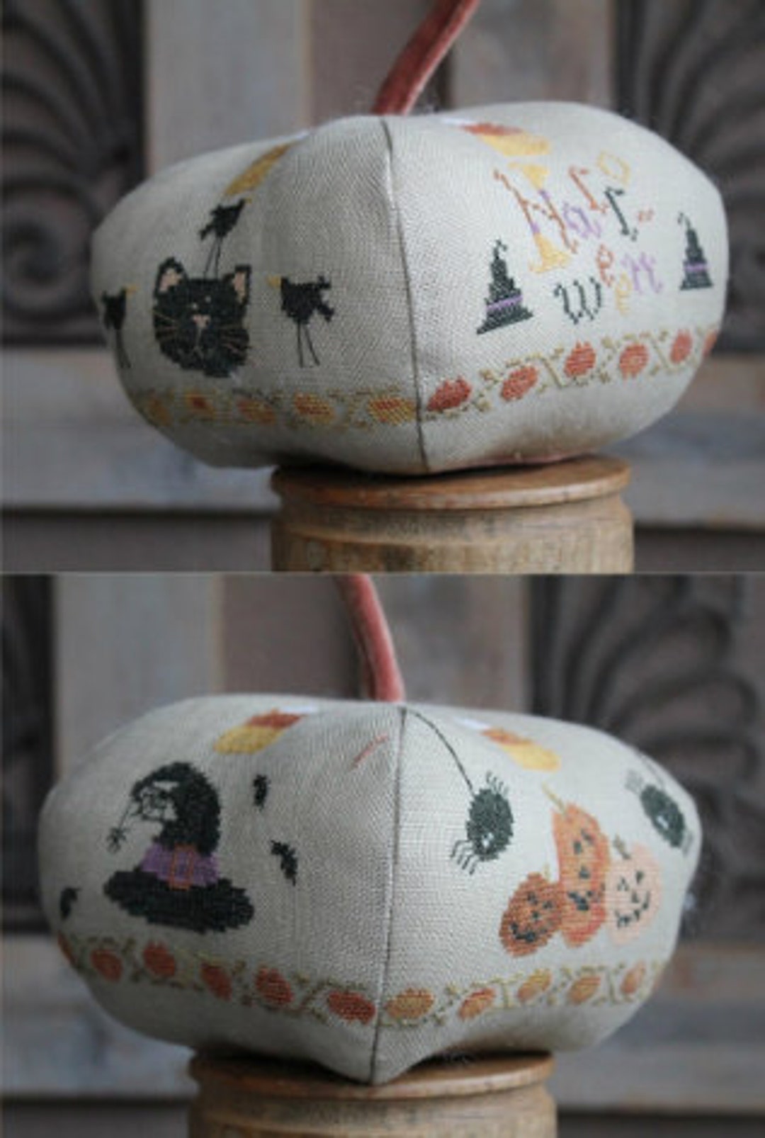 HALLOWEEN PUMPION * Thistles * Cross Stitch-2 - Etsy