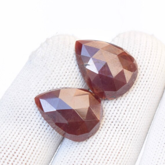 20 Cts 100 % Neturel Ruby Pears Ruby Rose Cut Loose Gemstone - Etsy