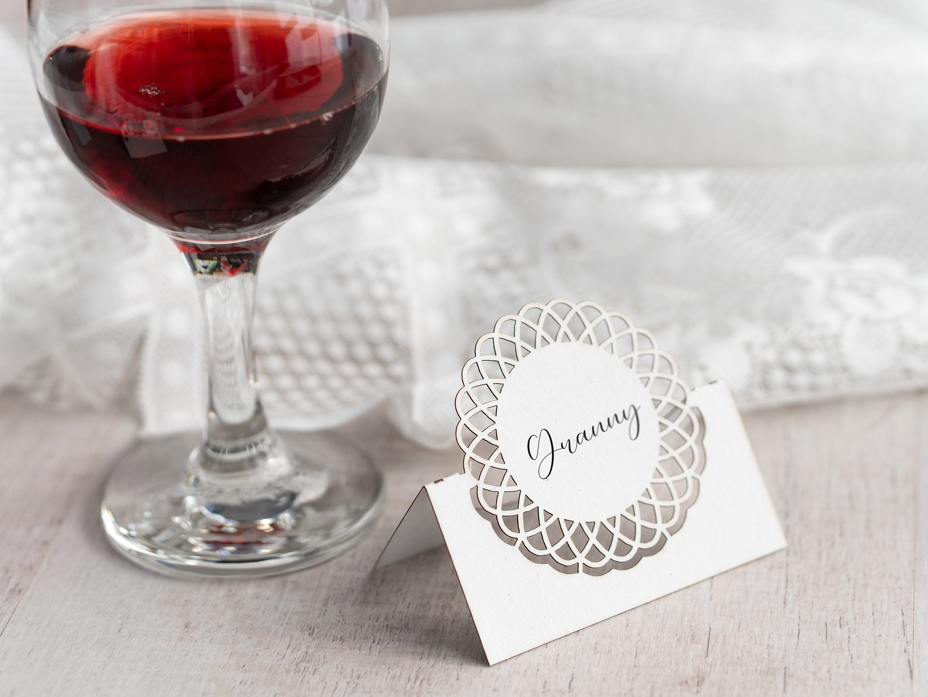 Name Cards SVG | Wedding Place Card Templates | Laser Cut, Cameo Cricut ...