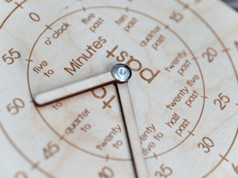 Montessori Learning Clock SVG Laser Cut File Wooden Learning - Etsy