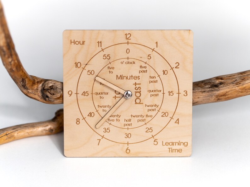 Montessori Learning Clock SVG Laser Cut File Wooden Learning - Etsy