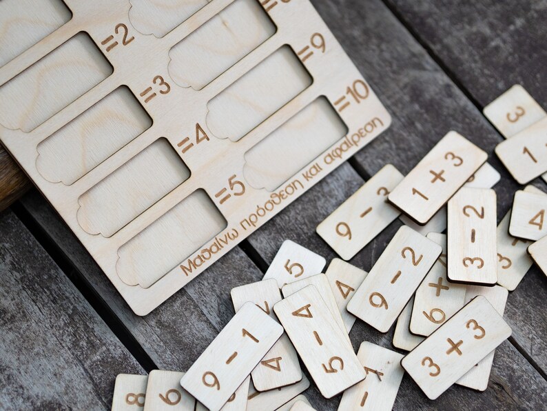 Montessori Learning Math SVG Laser Cut File Learning - Etsy