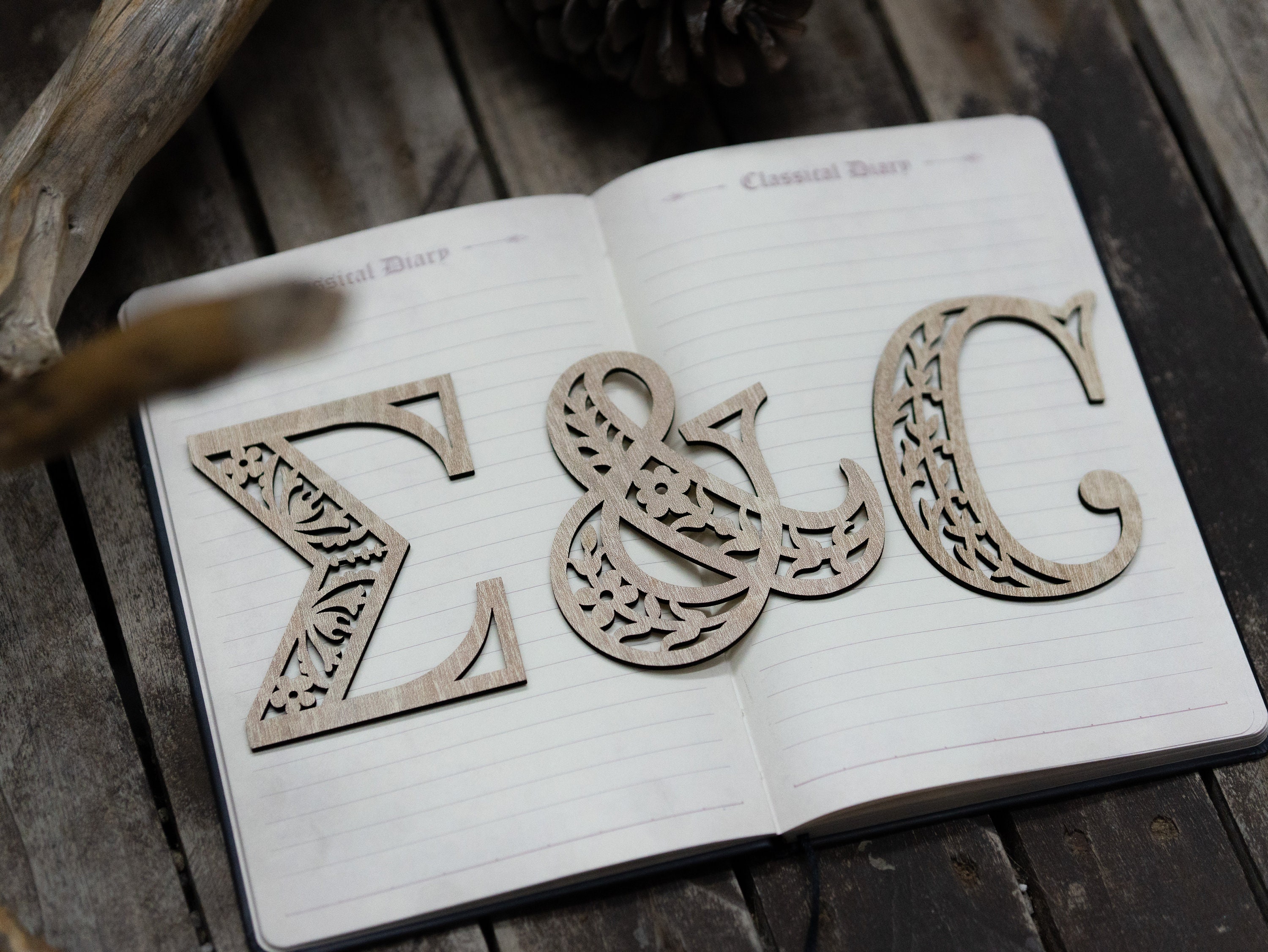 Vintage Letters English and Greek SVG File Wedding Font Digital Cut ...
