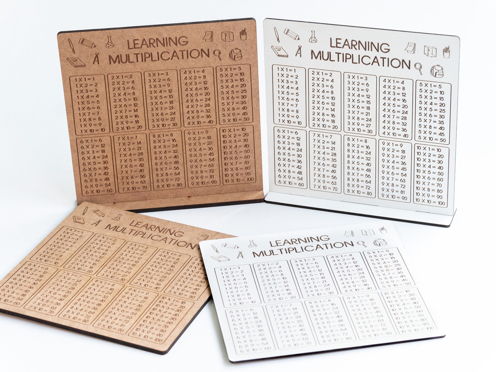 Multiplication Tables SVG for Laser Cutting Multiplicatin - Etsy
