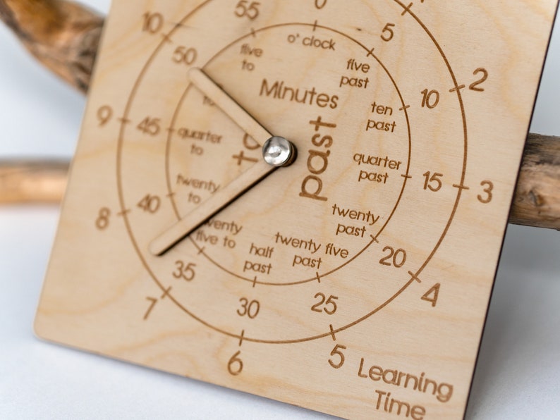 Montessori Learning Clock SVG Laser Cut File Wooden Learning - Etsy