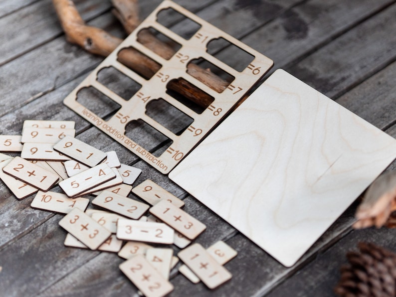 Montessori Learning Math SVG Laser Cut File Learning - Etsy