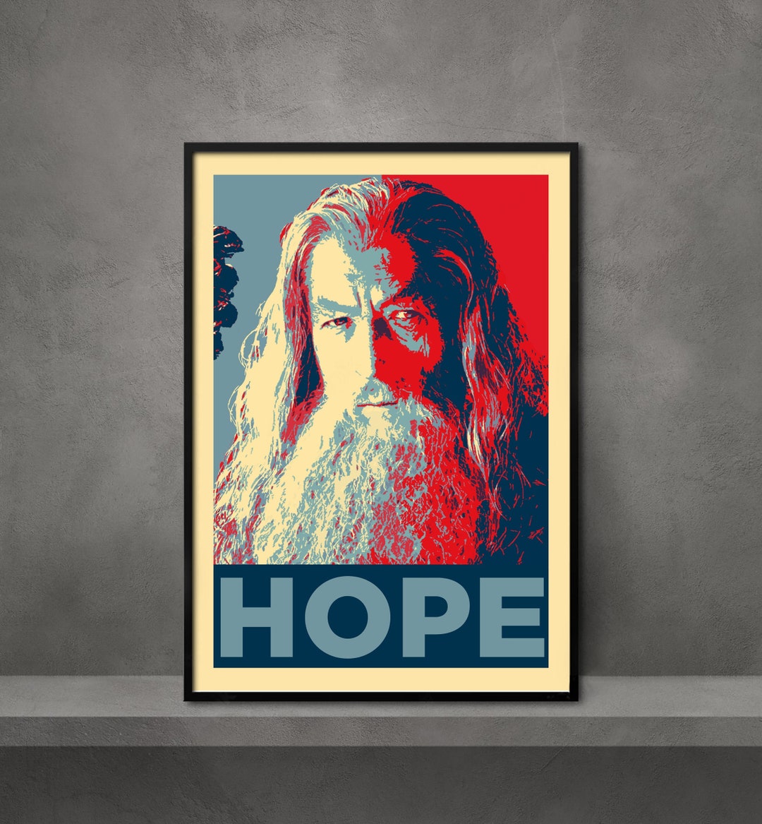 Gandalf Hope Poster A5/A4 Lord of the Rings - Etsy