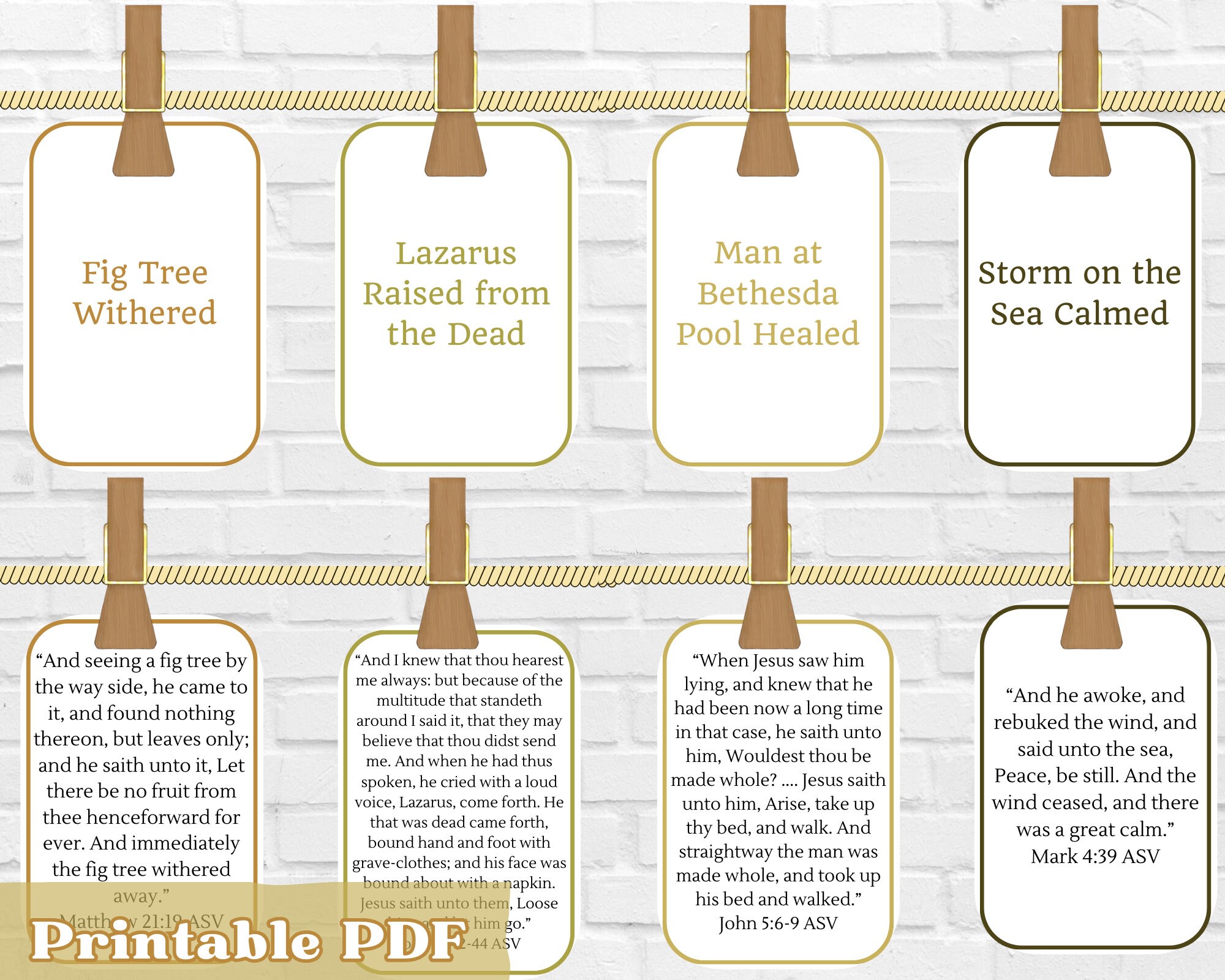 Miracles of Jesus, Jesus Miracles, Bible Flashcards, Kids Bible Cards ...