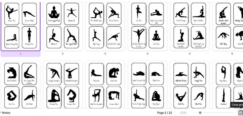 Yoga Poses, Yoga Printable, Yoga Flashcards, Yoga Cards, Yoga Asanas ...
