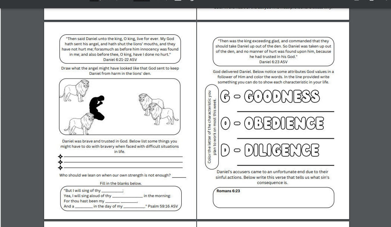 Daniel Bible, Bible Worksheets, Kids Bible Printable, Kids Bible Study ...