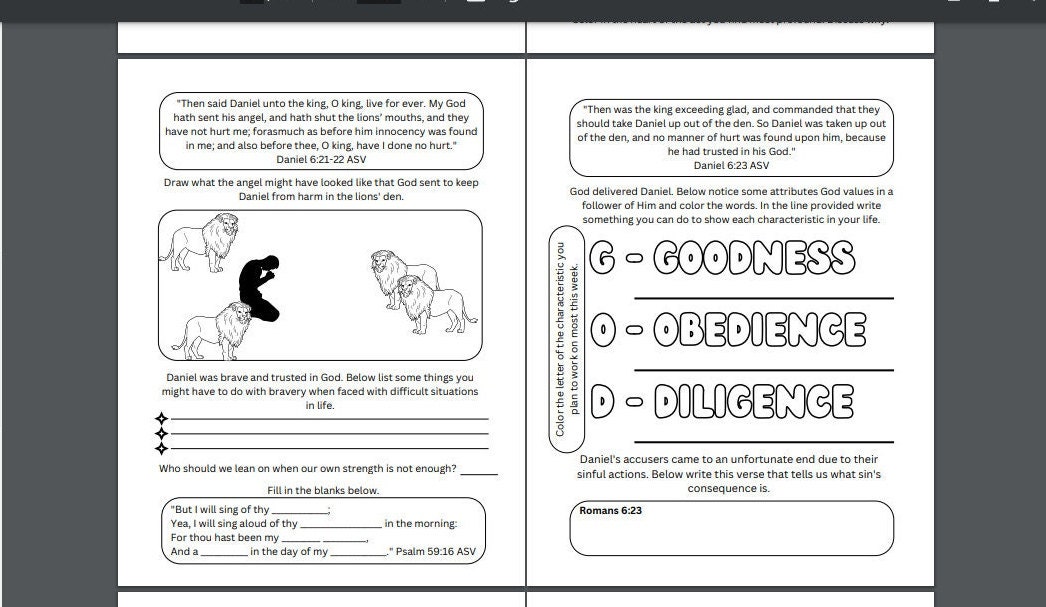 Daniel Bible, Bible Worksheets, Kids Bible Printable, Kids Bible Study ...