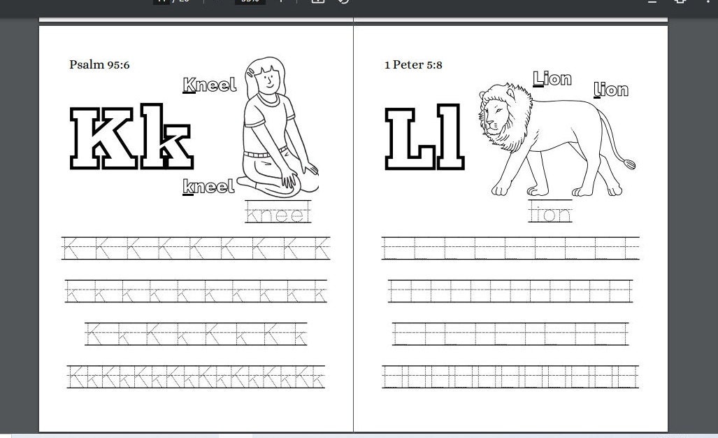 Bible Alphabet, Alphabet Tracing, ABC Tracing, Alphabet Trace, ABC ...