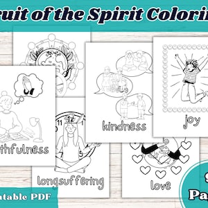 Fruit of the Spirit, Bible Coloring Pages, Bible Coloring Kids, Bible ...
