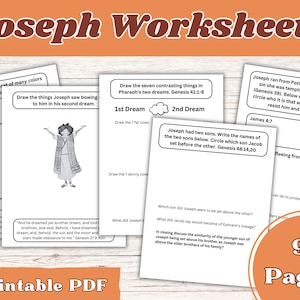 Story of Joseph, Bible Activity Pages, Bible Worksheets, Kids Bible ...