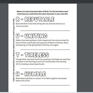 Book of Ruth, Bible Worksheets, Ruth Bible, Kids Bible Study, Ruth ...