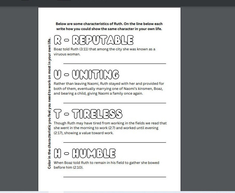 Book of Ruth, Bible Worksheets, Ruth Bible, Kids Bible Study, Ruth ...