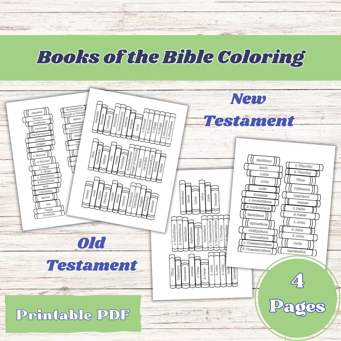 Books of the Bible, Bible Coloring Pages, Bible Activities, Bible ...