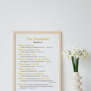 The Beatitudes, Beatitudes Poster, Beatitudes Printable, Matthew 5 ...
