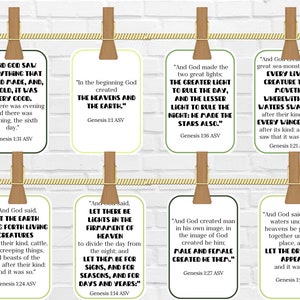 Genesis, Creation Bible Story, Kids Bible Cards, Bible Flash Cards ...