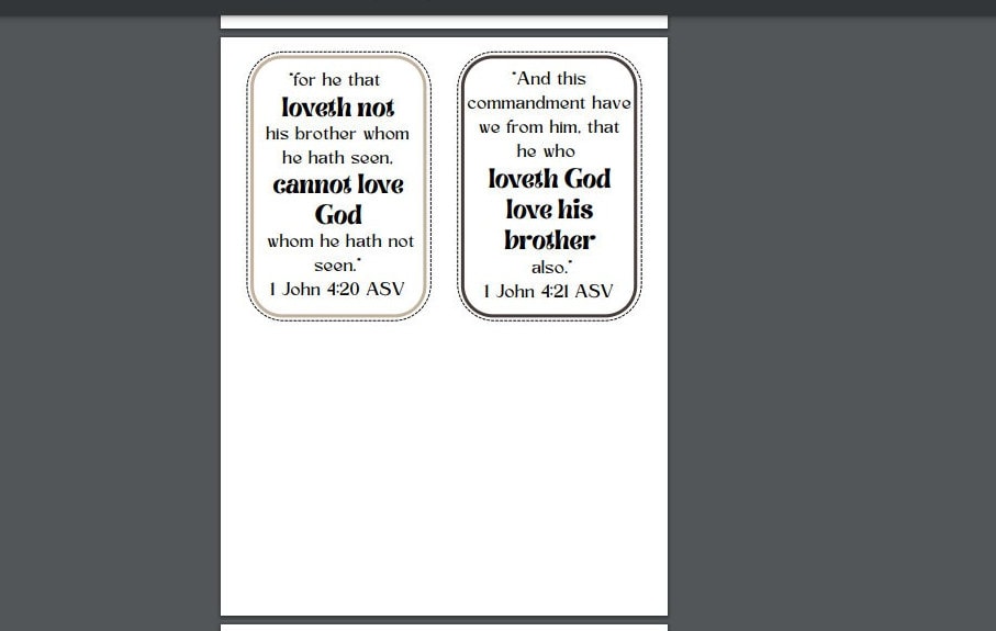 1 John, Bible Flash Cards, Bible Verse Cards, Kids Bible Printable ...