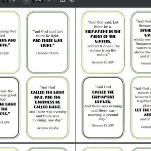 Genesis, Creation Bible Story, Kids Bible Cards, Bible Flash Cards ...