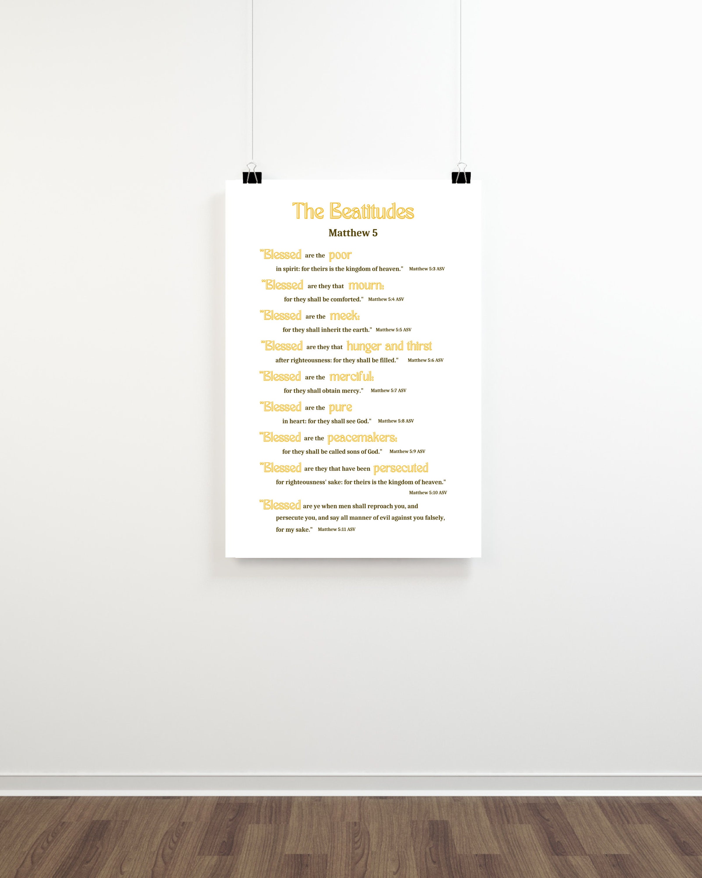 The Beatitudes Beatitudes Poster Beatitudes Printable - Etsy