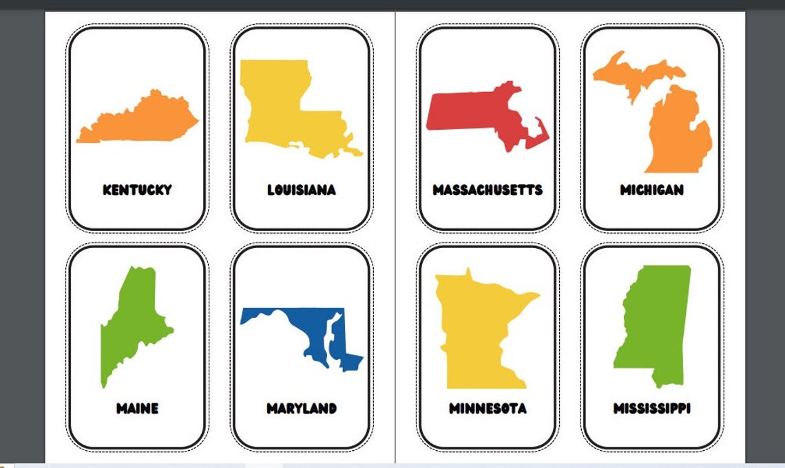 50 States, 50 US States, 50 States for Kids, US Geography, Kids ...