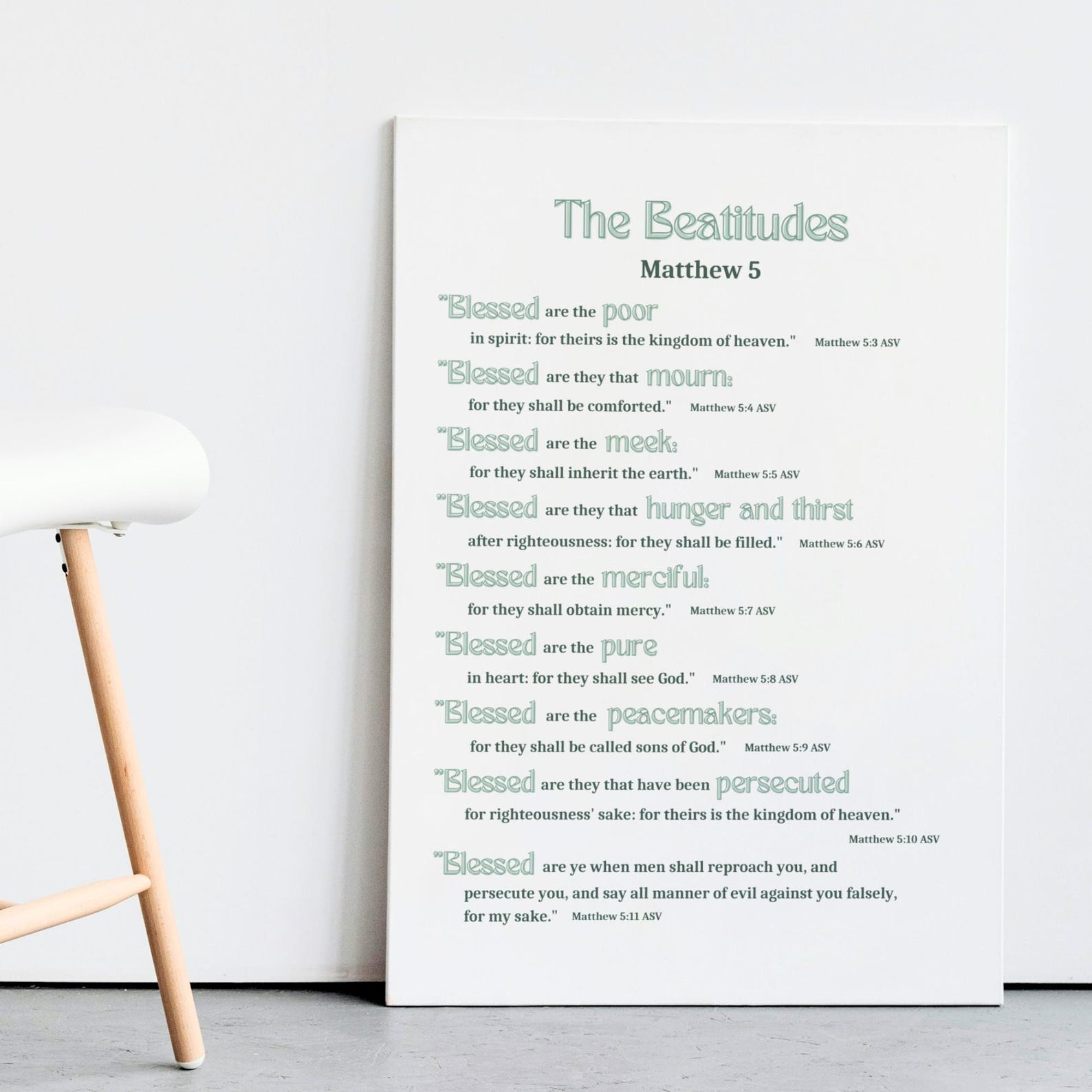The Beatitudes, Beatitudes Poster, Beatitudes Printable, Matthew 5 ...