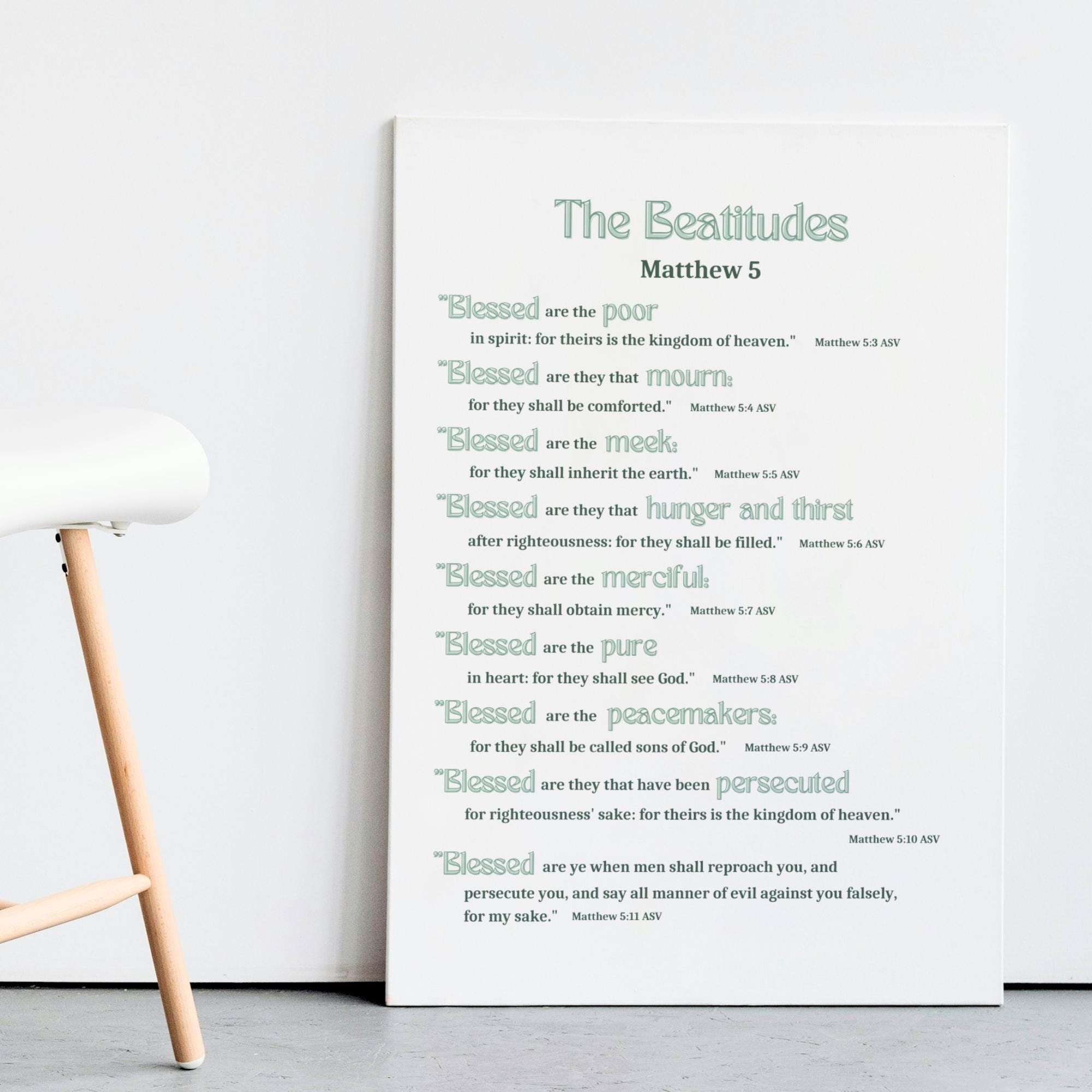 The Beatitudes, Beatitudes Poster, Beatitudes Printable, Matthew 5 ...