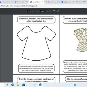 Story of Joseph, Bible Activity Pages, Bible Worksheets, Kids Bible ...