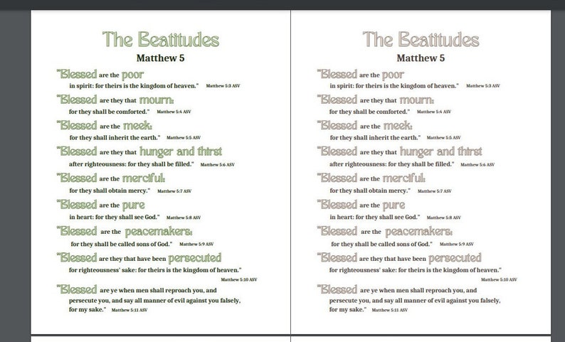 The Beatitudes, Beatitudes Poster, Beatitudes Printable, Matthew 5 ...