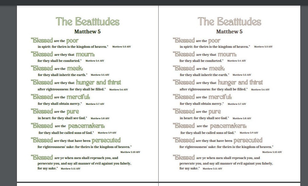 The Beatitudes, Beatitudes Poster, Beatitudes Printable, Matthew 5 ...