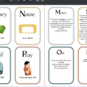 Bible Alphabet, Kids Bible Cards, Alphabet Flashcards, ABC Bible Verses ...