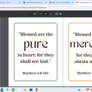 The Beatitudes, Beatitudes, Beatitudes Printable, Matthew 5, Beatitudes ...