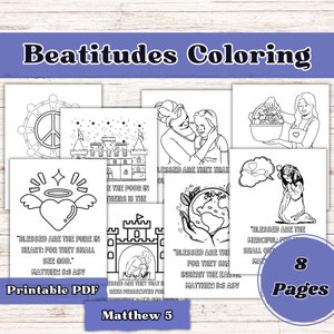 The Beatitudes, Beatitudes, Beatitudes Printable, Bible Coloring Pages ...