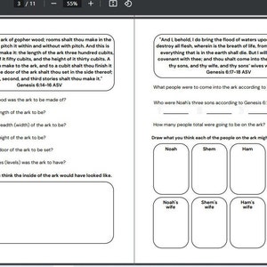 Noah and the Ark, Bible Worksheets, Noah Printable, Kids Bible Study ...