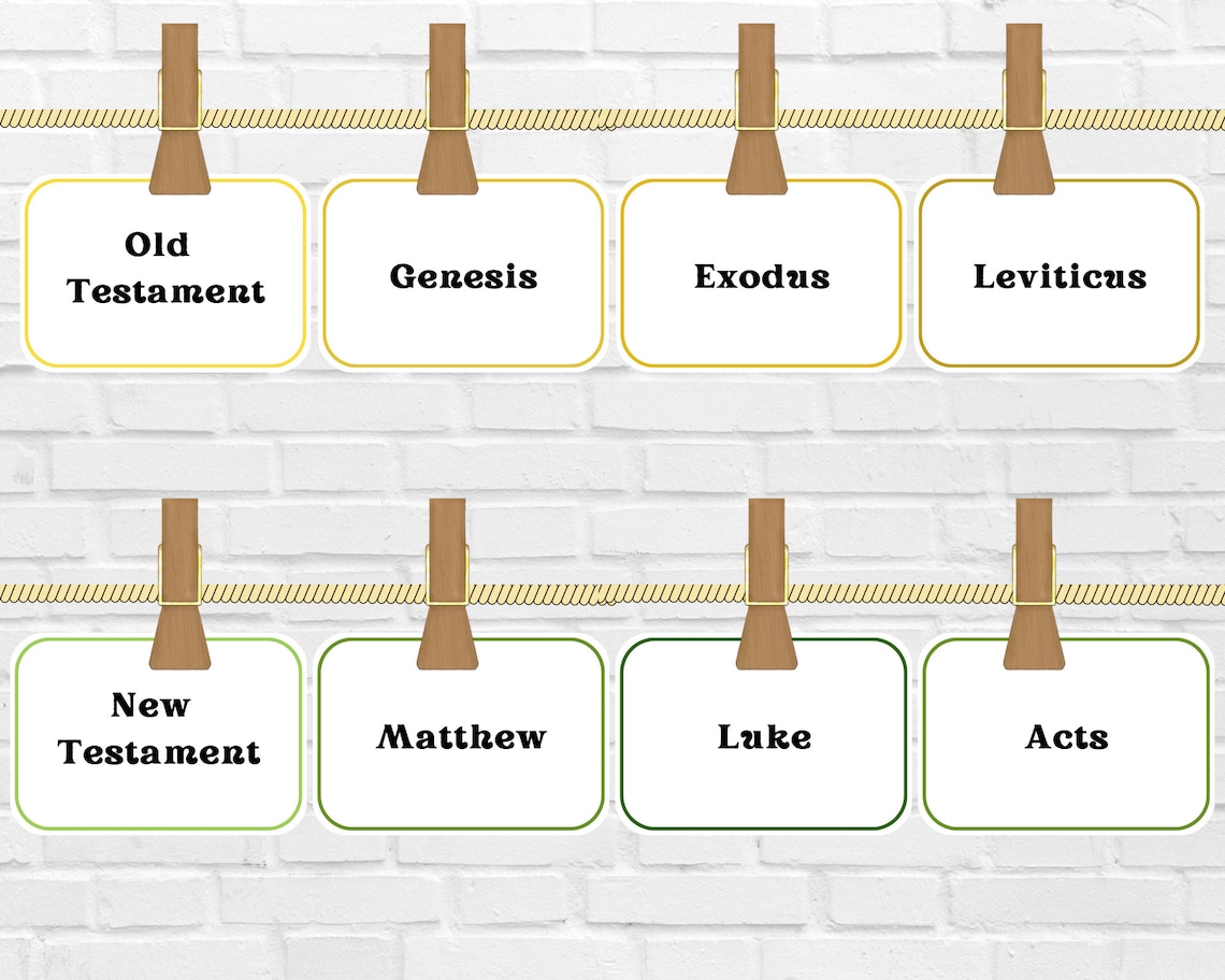 Books of the Bible Flashcards, Books of Bible Cards for Kids, Kids ...