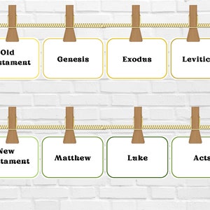 Books of the Bible Flashcards, Books of Bible Cards for Kids, Kids ...