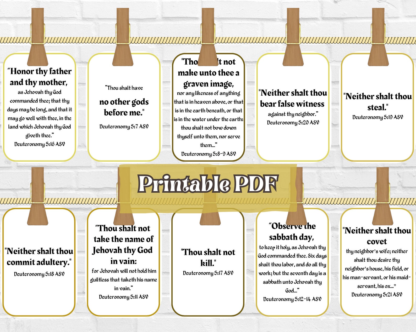 10 Commandments, Kids Bible Printable, Sunday School, Bible Learning ...