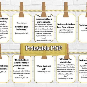 10 Commandments, Kids Bible Printable, Sunday School, Bible Learning ...