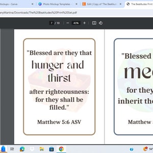 The Beatitudes, Beatitudes, Beatitudes Printable, Matthew 5, Beatitudes ...