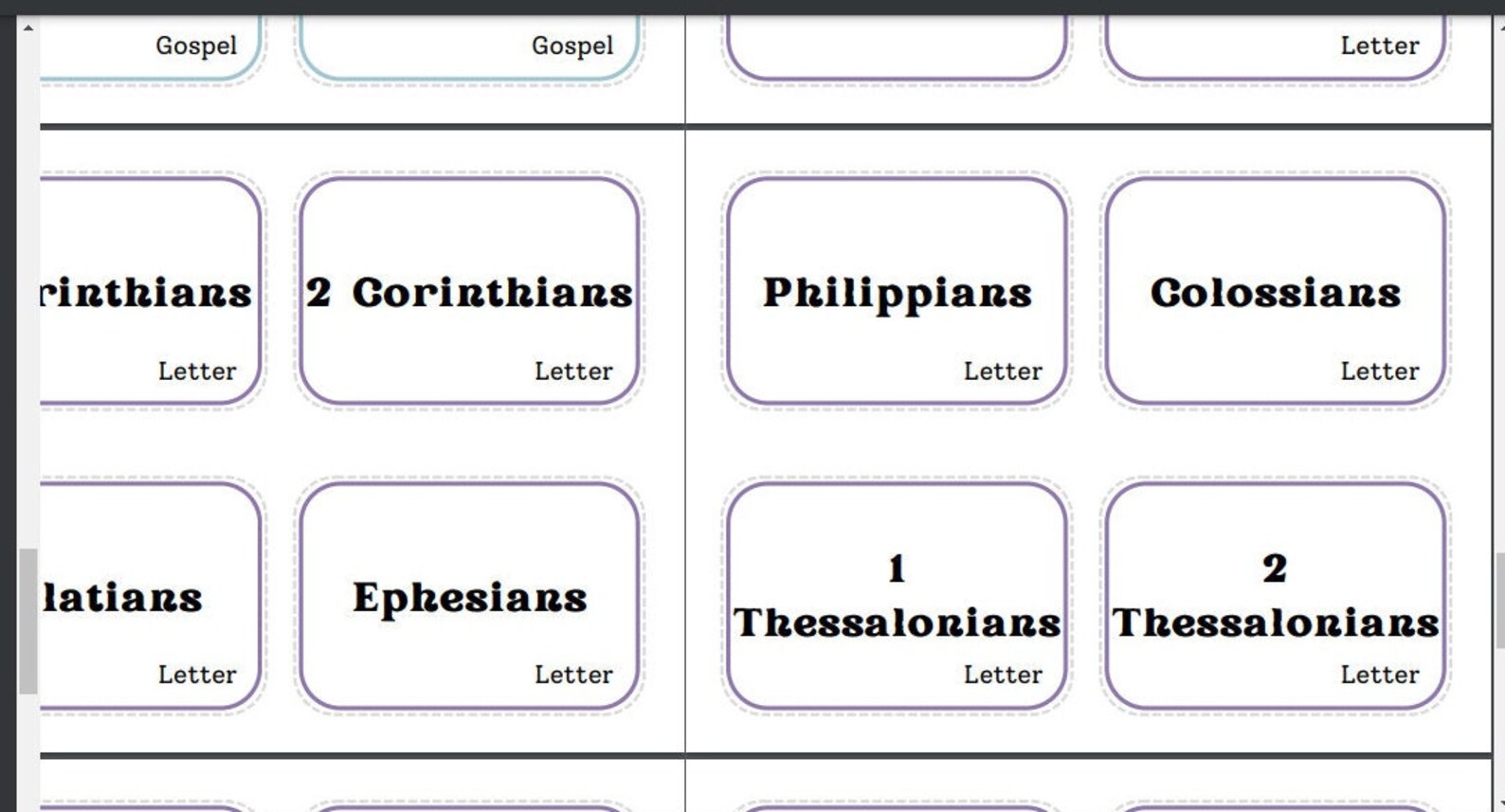 Books of the Bible Flashcards, Books of Bible Cards for Kids, Kids ...