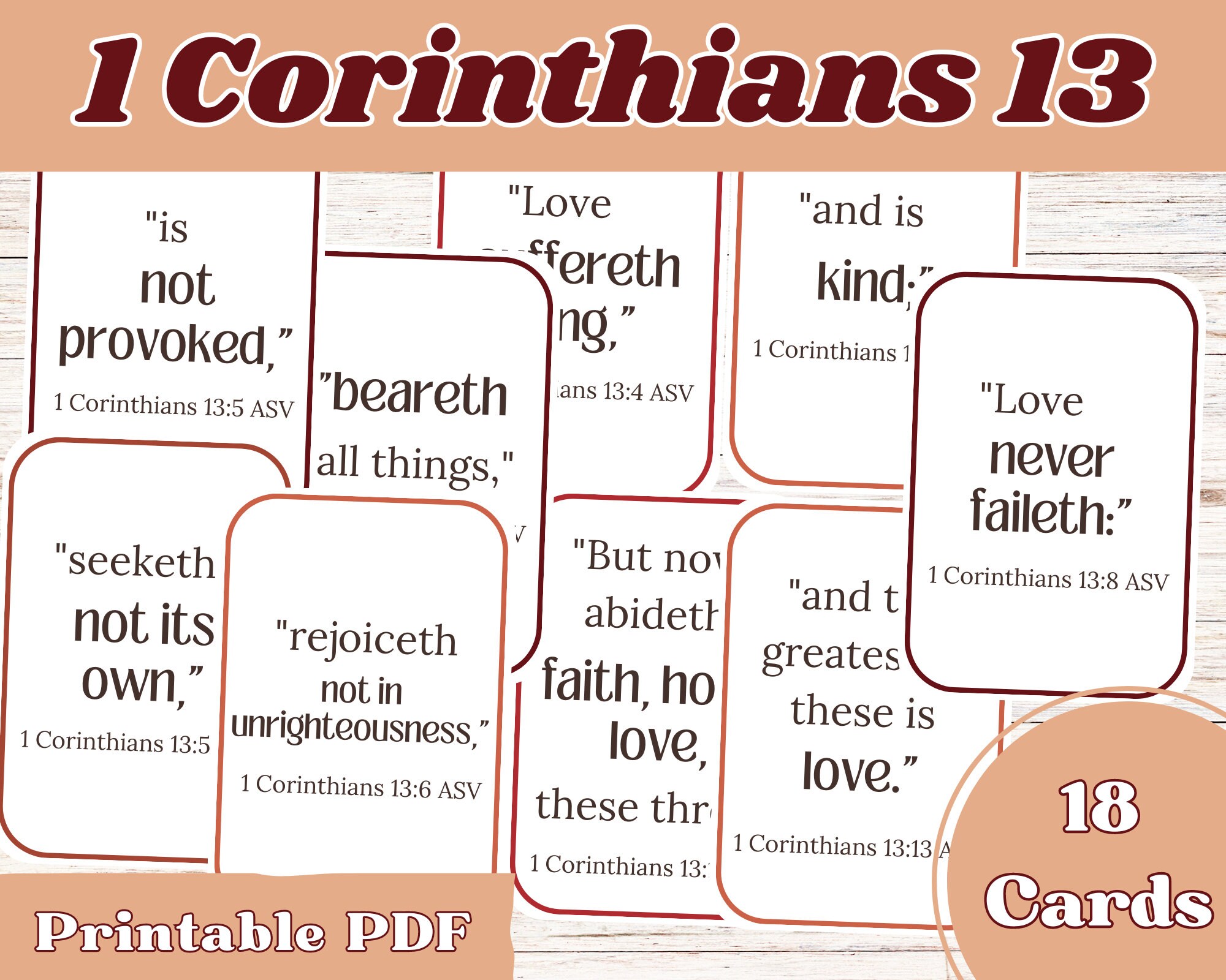 1 Corinthians 13, Bible Flashcards, Corinthians, Corinthians 13, Bible ...