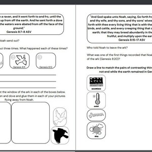 Noah and the Ark, Bible Worksheets, Noah Printable, Kids Bible Study ...