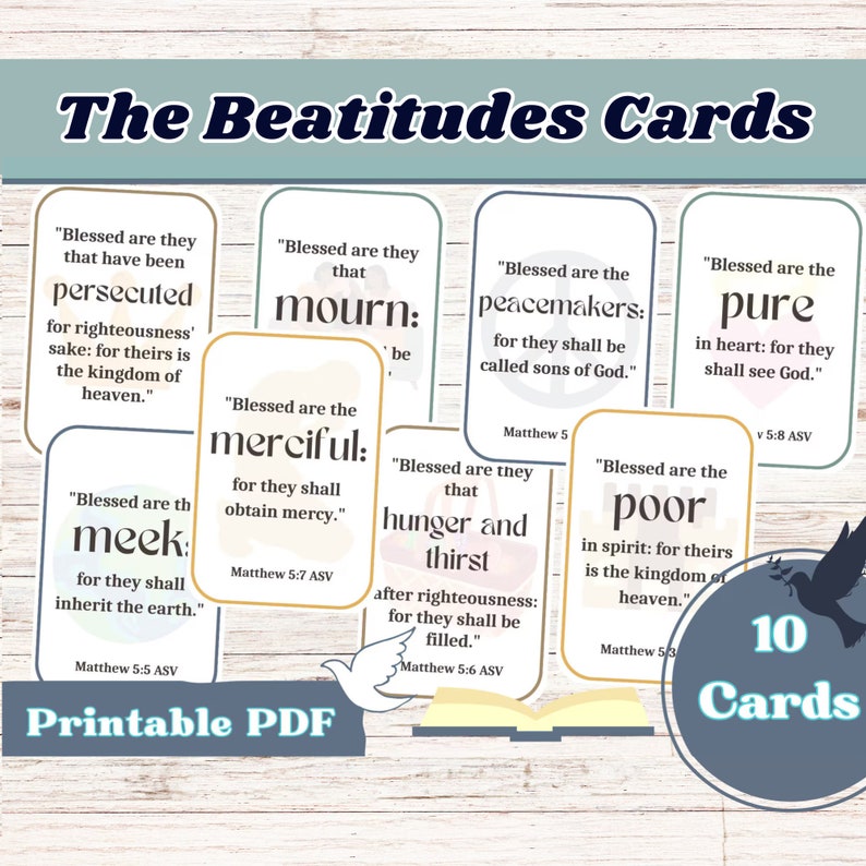 The Beatitudes, Beatitudes, Beatitudes Printable, Matthew 5, Sunday ...