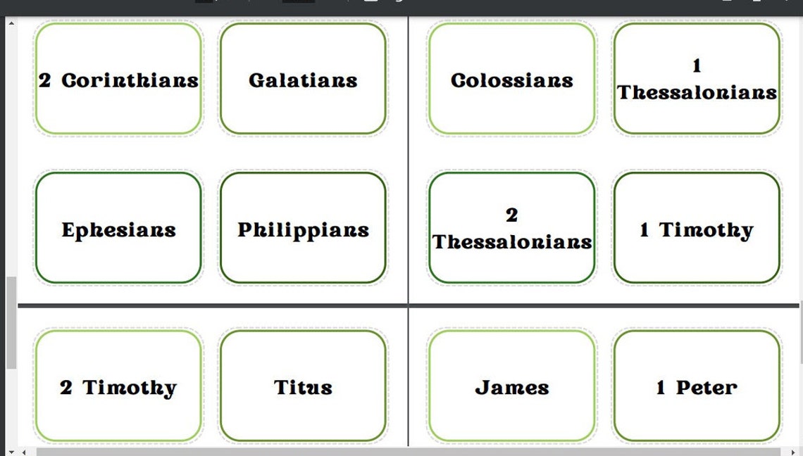 Books of the Bible Flashcards, Books of Bible Cards for Kids, Kids ...