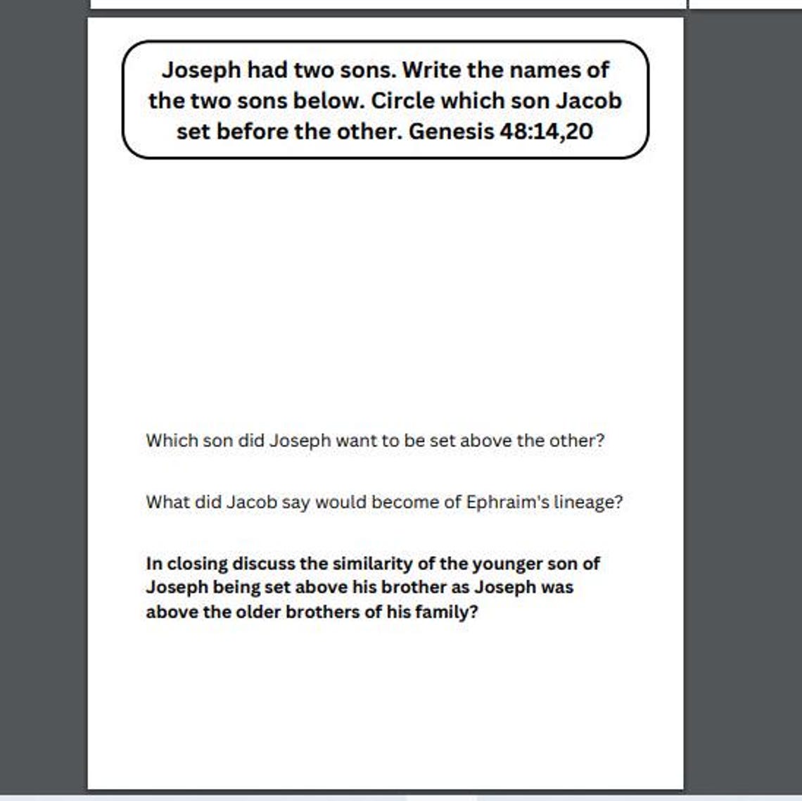 Story of Joseph, Bible Activity Pages, Bible Worksheets, Kids Bible ...